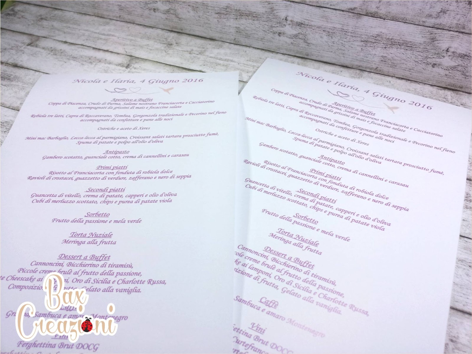 Bax Creazioni: Menù tema Viaggio