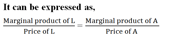 Explain the least cost rule - MRM