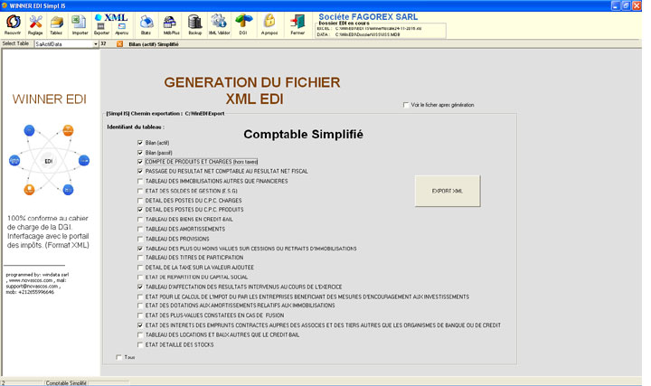 Simpl IS Simpl IR Simpl TVA XML EDI: EDI Simpl-IS Logiciel Maroc
