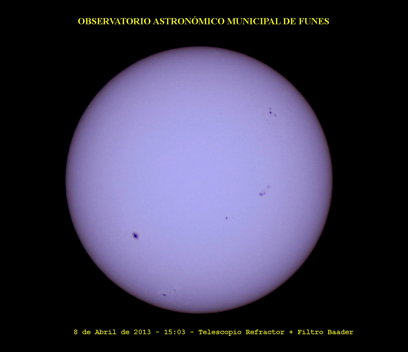 Libro de Guardia del OBSERVATORIO ASTRONÓMICO MUNICIPAL de FUNES: El ...