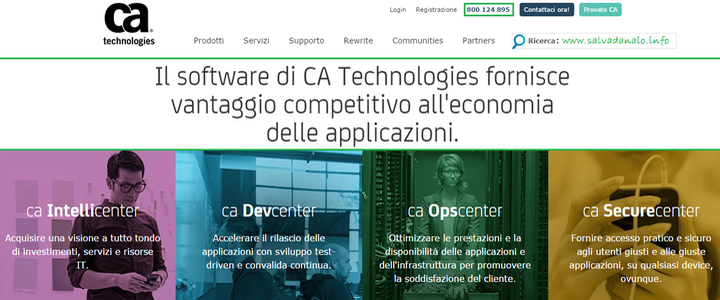 Lavorare con CA Technologies (PC) per vendita software e Marketing