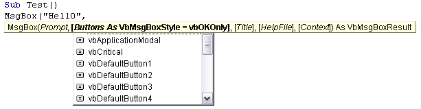 Excel In Your Office Vba Entering Arguments