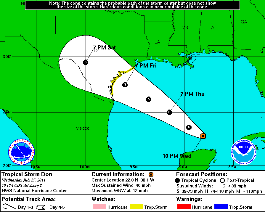Hurricane Hal's Storm Surge Blog: Tropical Storm Don forms in the ...