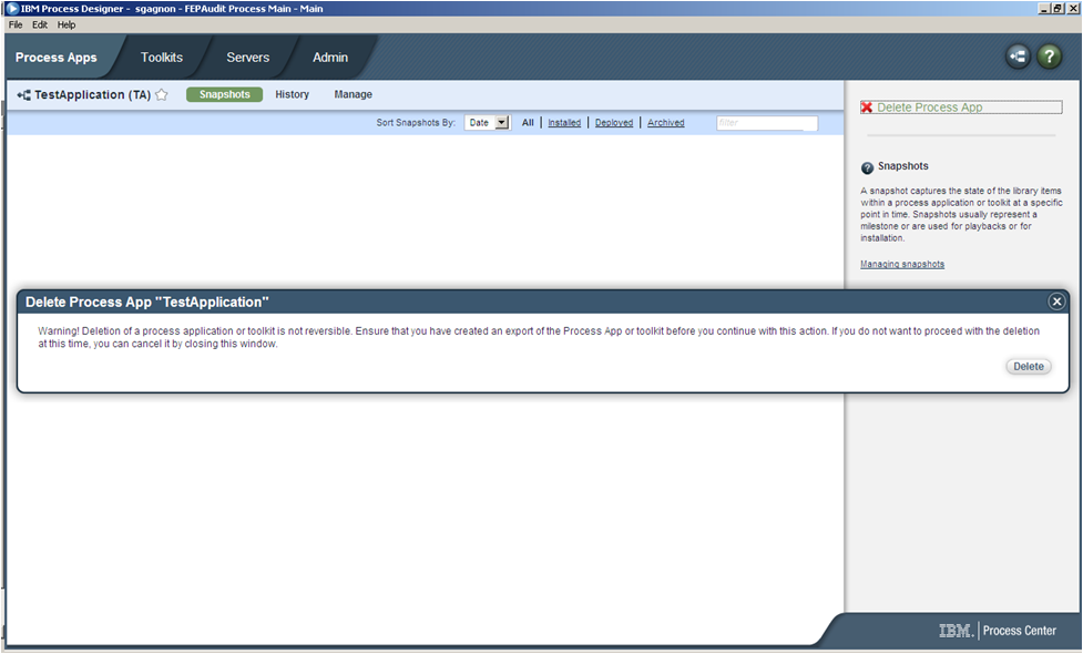 Technology How To Delete Process Applications From IBM BPM 7 5 1 Technology How To Delete Process Applications From IBM BPM 7 5 1