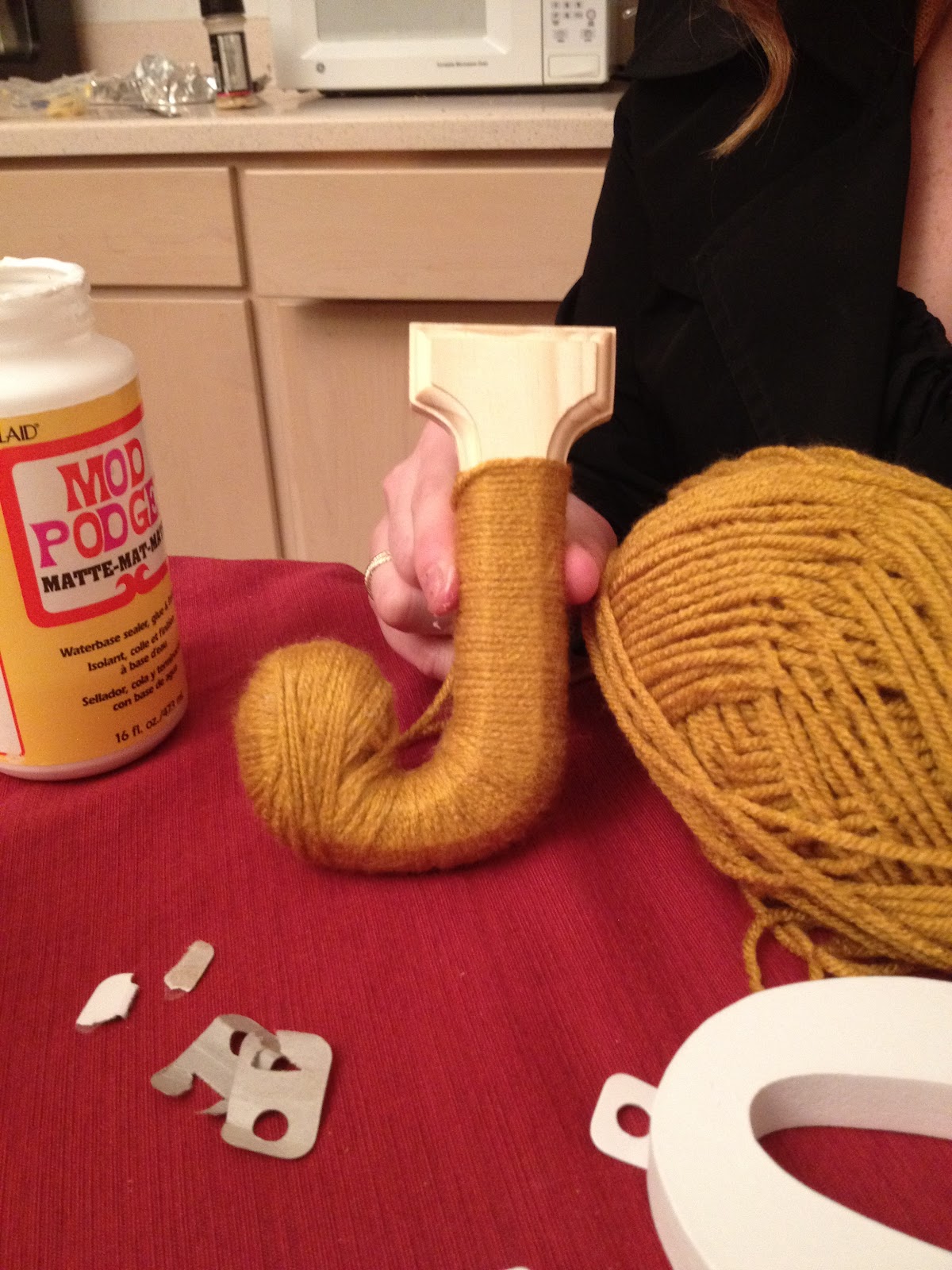Crafternoon Delight: JOY yarn letters