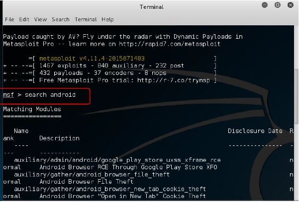 Hackeo de dispositivos android con metasploit