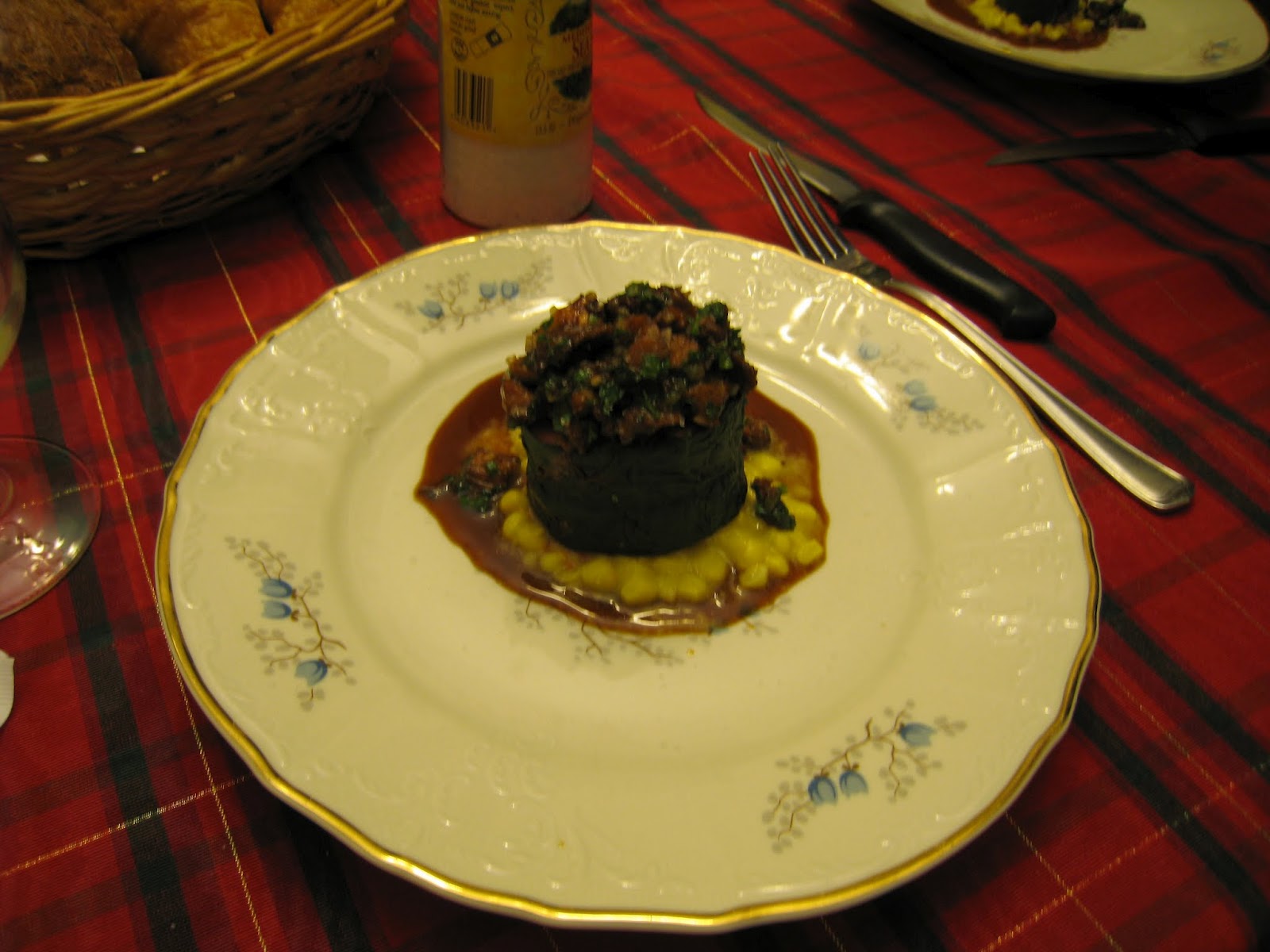 Roulade of Pekin Duck Breast with Creamed Sweet White Corn and Morel ...