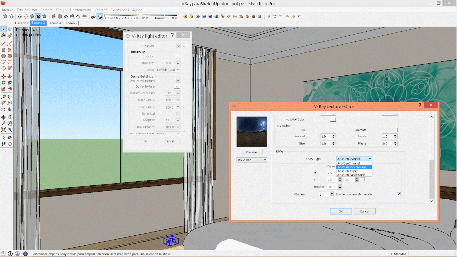 Renderizar con VRay 2.0 para SketchUp: ¿Como hacer paisaje o cielo? (hdri)