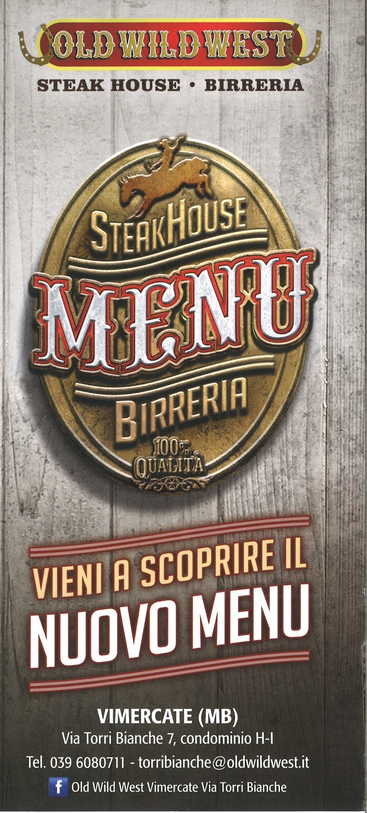 Menu e Prezzi: Catena di ristoranti Old Wild West, locale di Vimercate ...