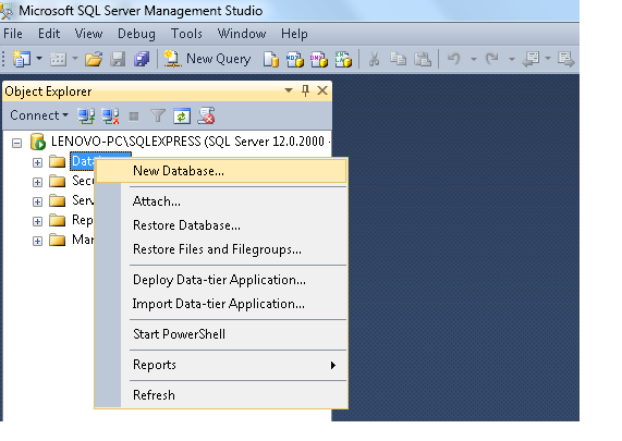 Membuat Tabel Sql Server Menggunakan Microsoft Sql Server 2014 Rembang Programming