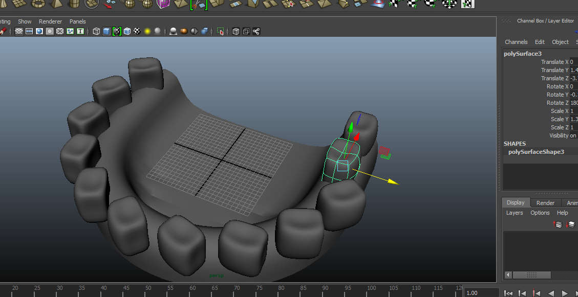 MAYA建構3D牙齒模型_牙齦(Gums)及牙齒(Teeth)
