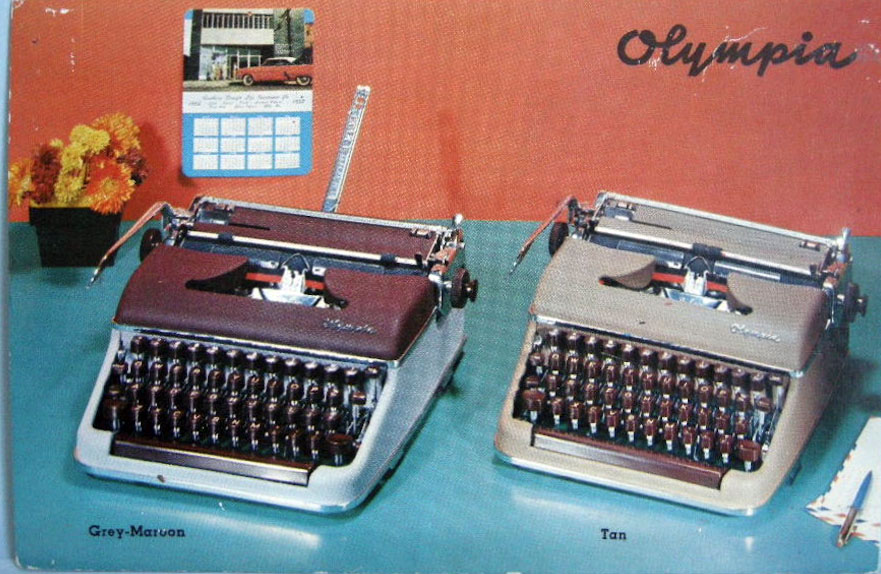 Olympia typewriter postcards/ /THE TYPEWRITER REVOLUTION