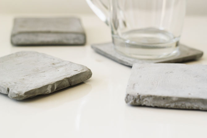DIY Cement Coasters | minimal crafts