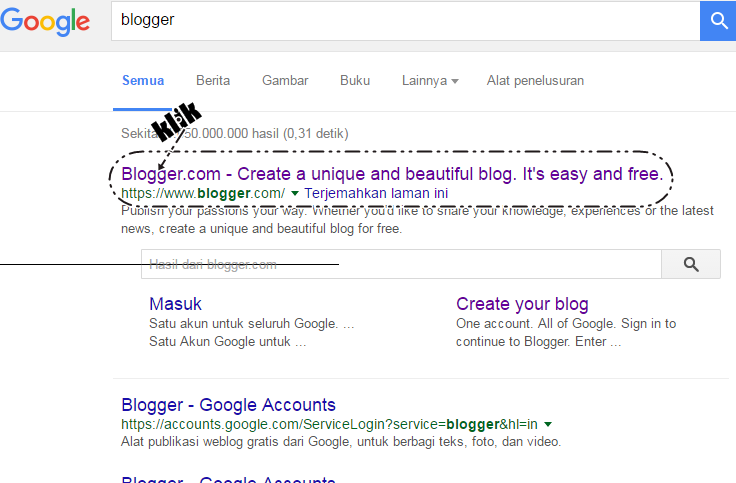 CARA MEMBUAT BLOG DI BLOGSPOT ~ blogger