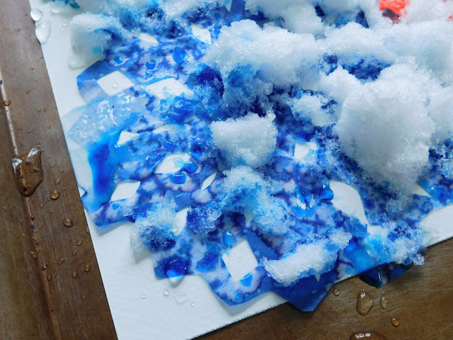 Snow and Tissue Paper Art