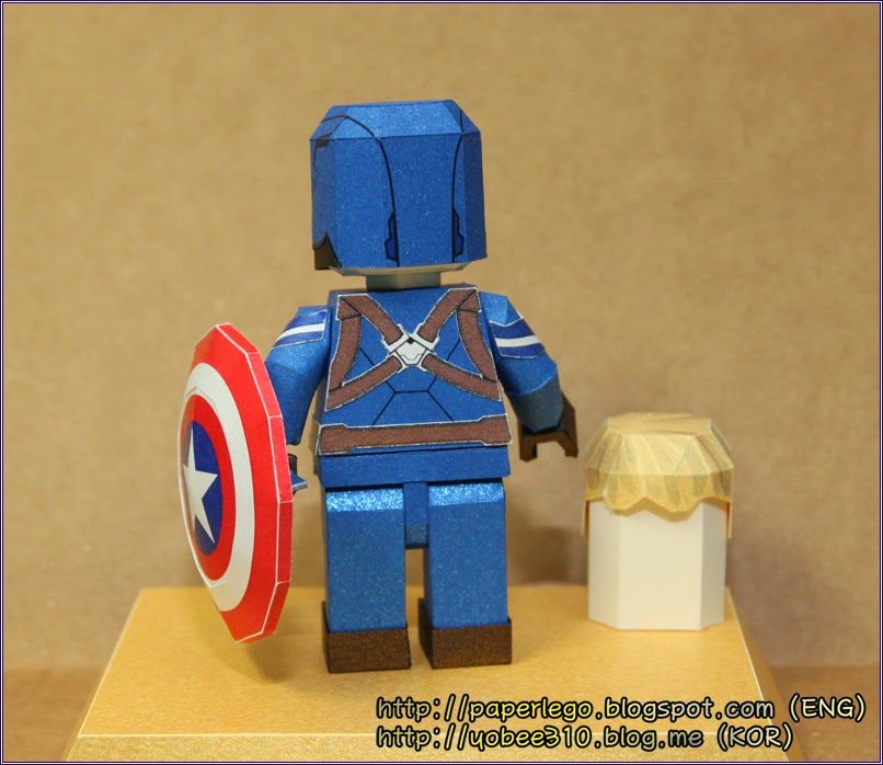 YOBEE'S LEGO MINI-FIGURE PAPER CRAFT: Lego Captain America Papercraft