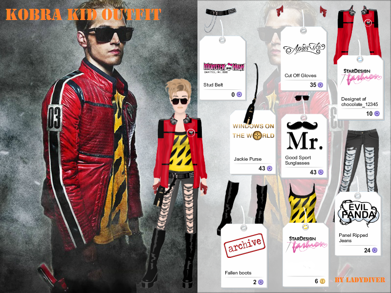 Ladydivers Guide to Stardoll.com: How-To Costumes: Kobra Kid (Mikey Way ...