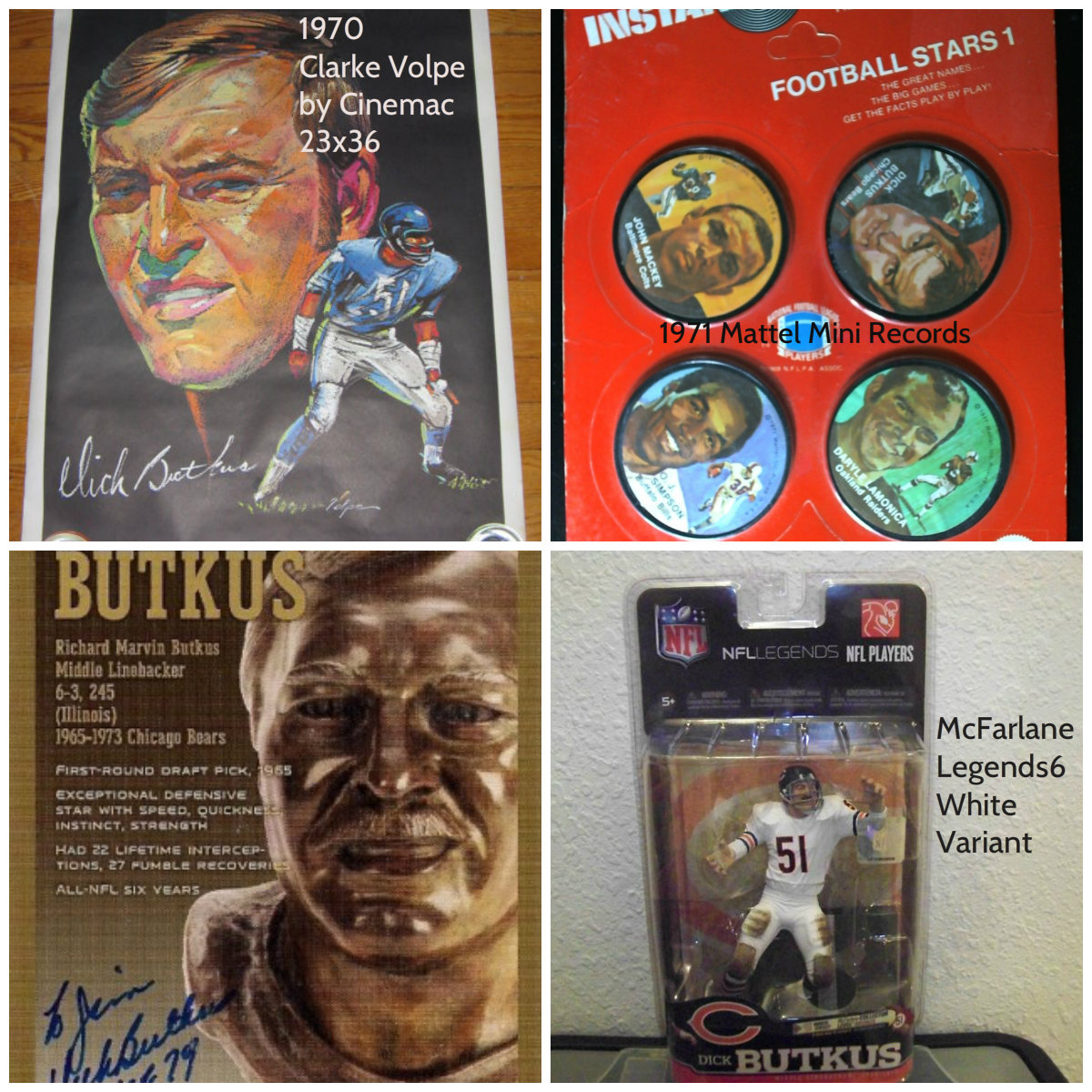 BearFanatic34's Chicago Bears Collection: Ditka, Sayers and Butkus