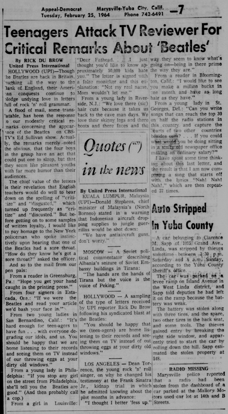 The Beatles In The News: 05/06/19