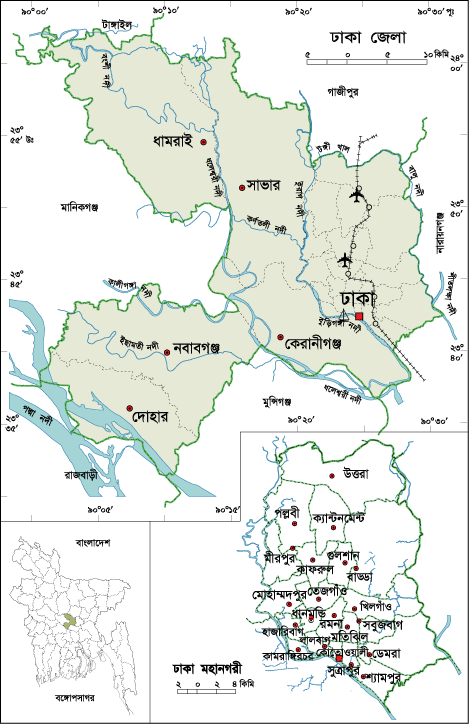 Bangladesh Map All: Dhaka Map
