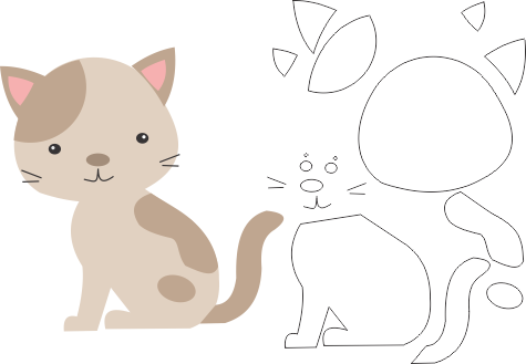 Atelier Ivania Karla: Molde de gatinho em feltro ou EVA