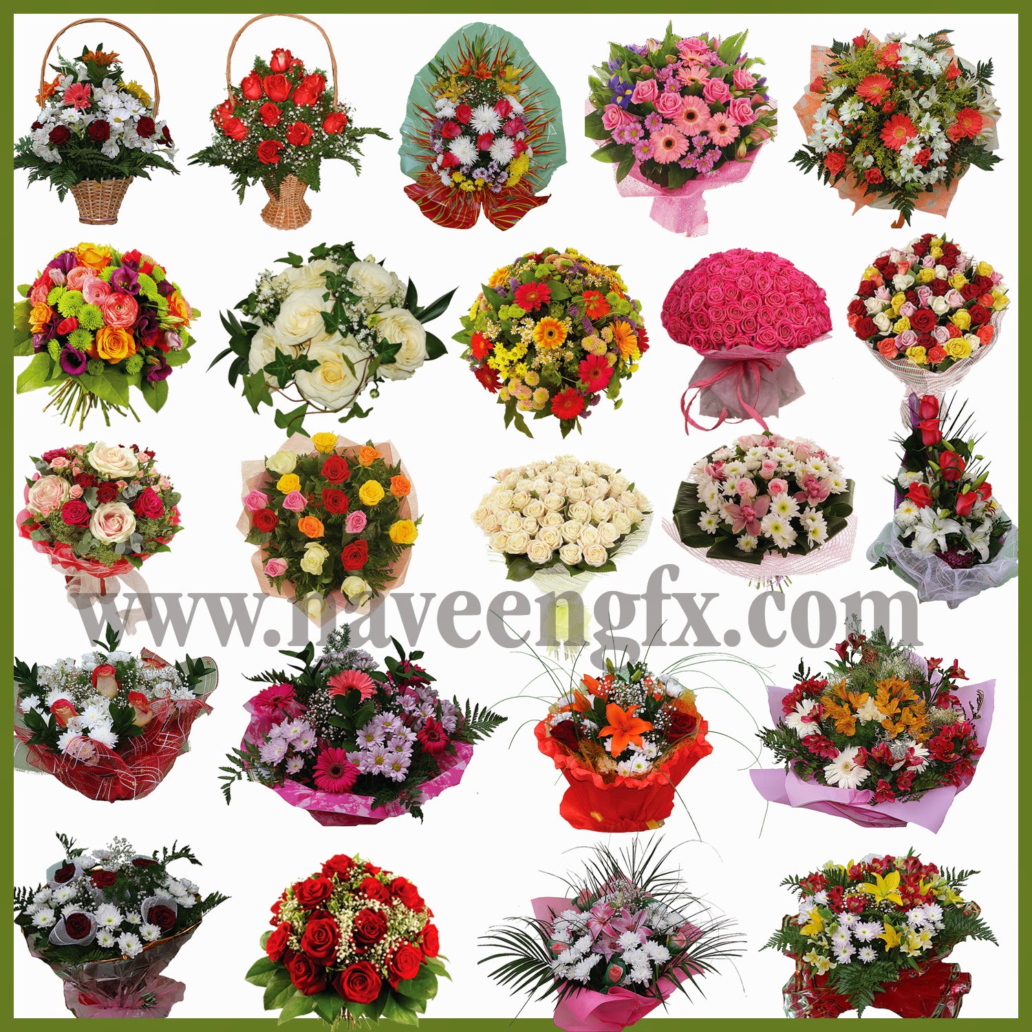 Flower Bouquest PSD FIles Free Download | naveengfx