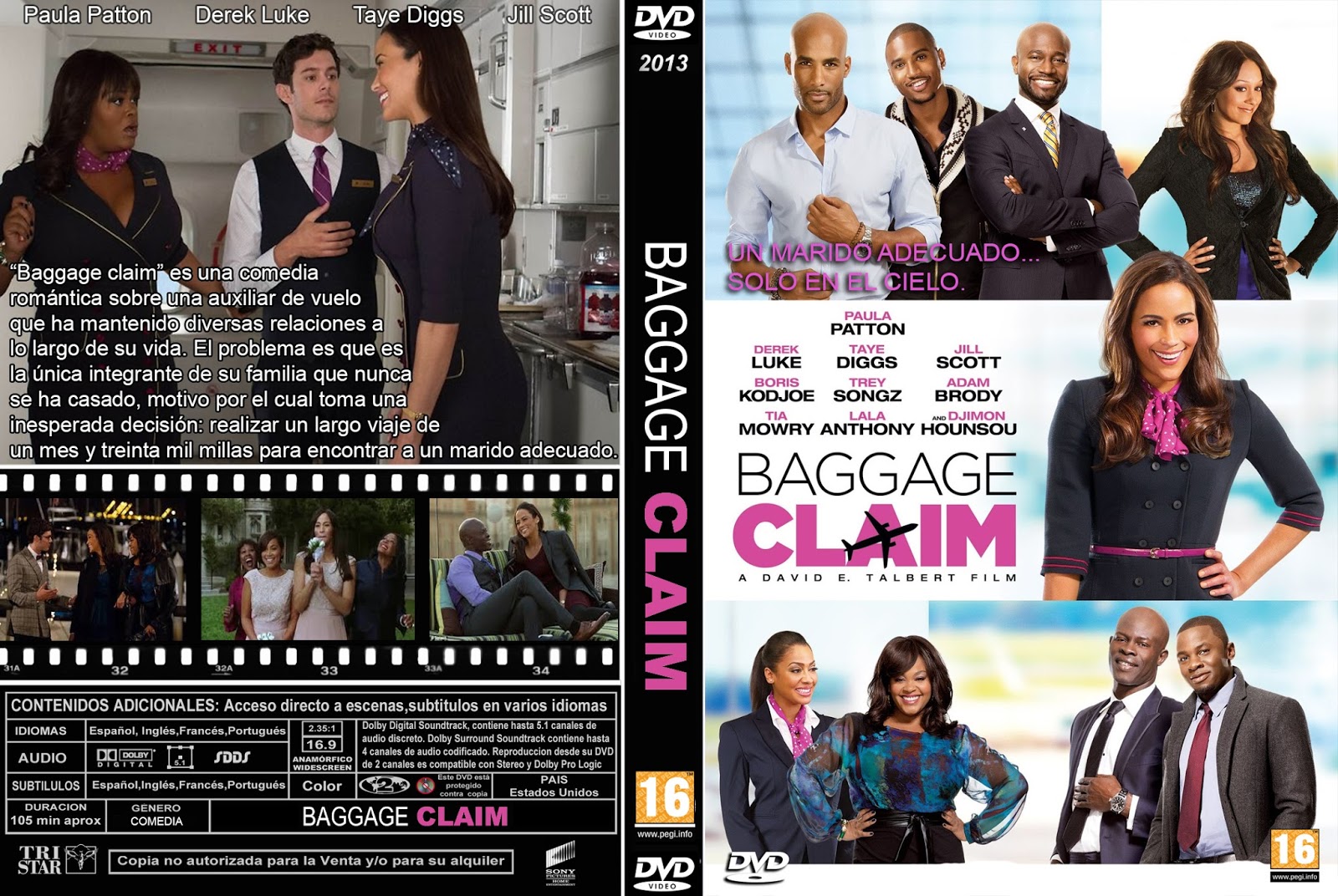 PB | DVD Cover / Caratula FREE: BAGGAGE CLAIM - DVD COVER 2013