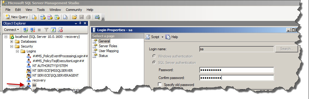 SqlServerAdministration: How to recover SA password on Microsoft SQL Server