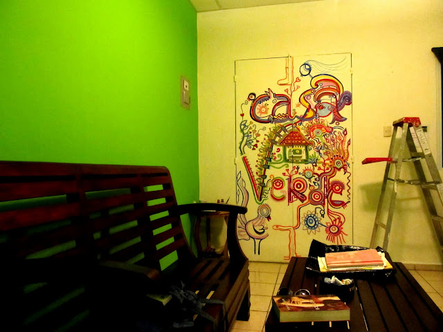 Koleia's Art: Mural monicongo en Casa Verde, El Salvador. En proceso!!