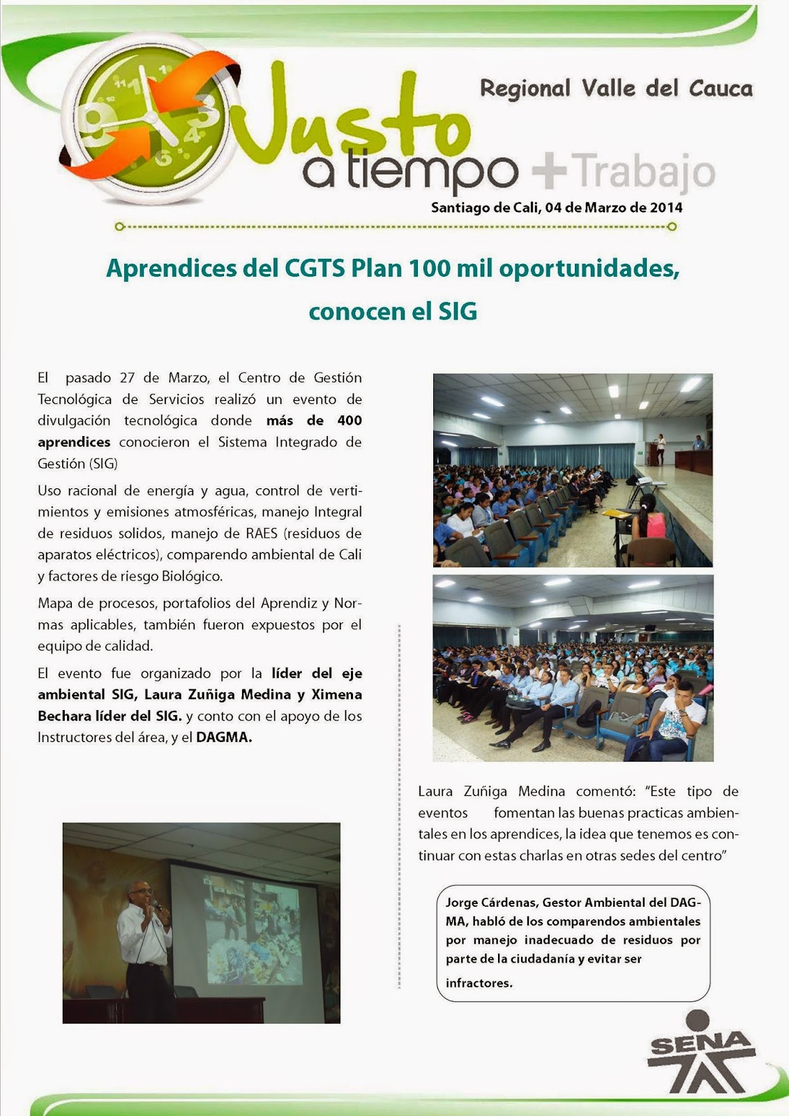 Centro de Gestión Tecnológica de Servicios: Aprendices del CGTS Plan ...