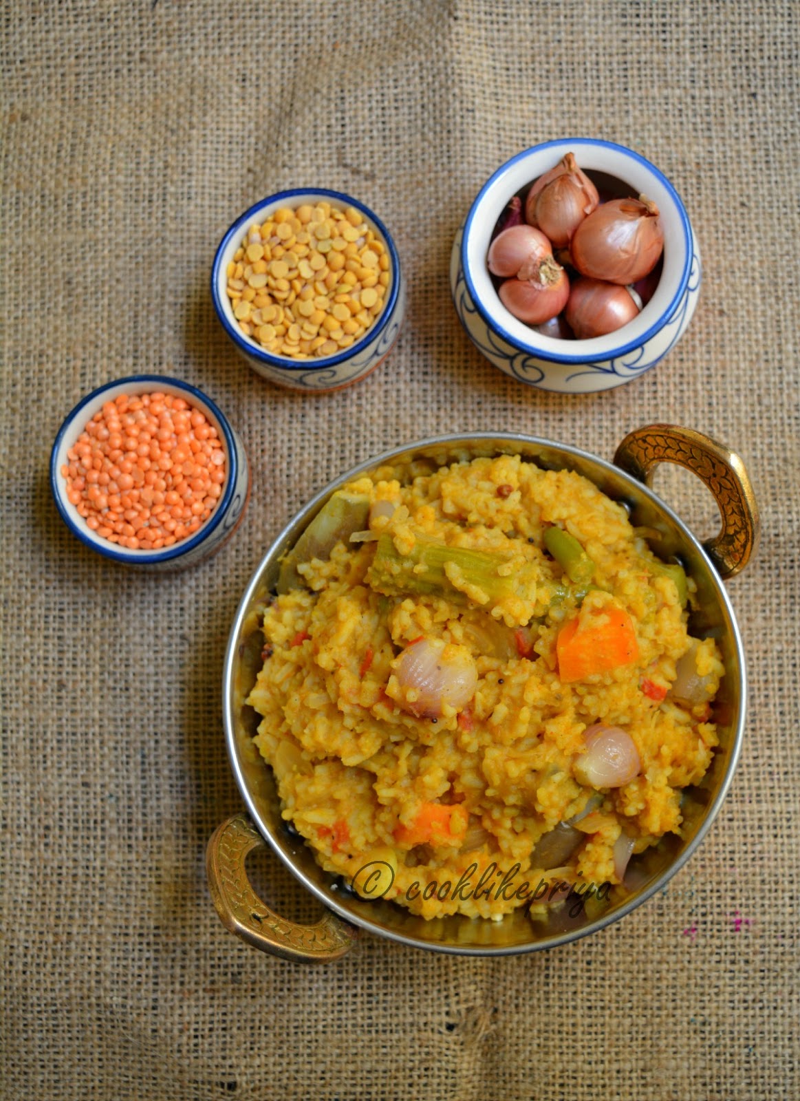 Cook like Priya: Sambar Sadam Tamilnadu Hotel Style | Easy Sambar Sadam