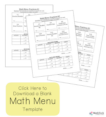 Organize Your Interactive Notebook With Math Menus | Upper Elementary ...