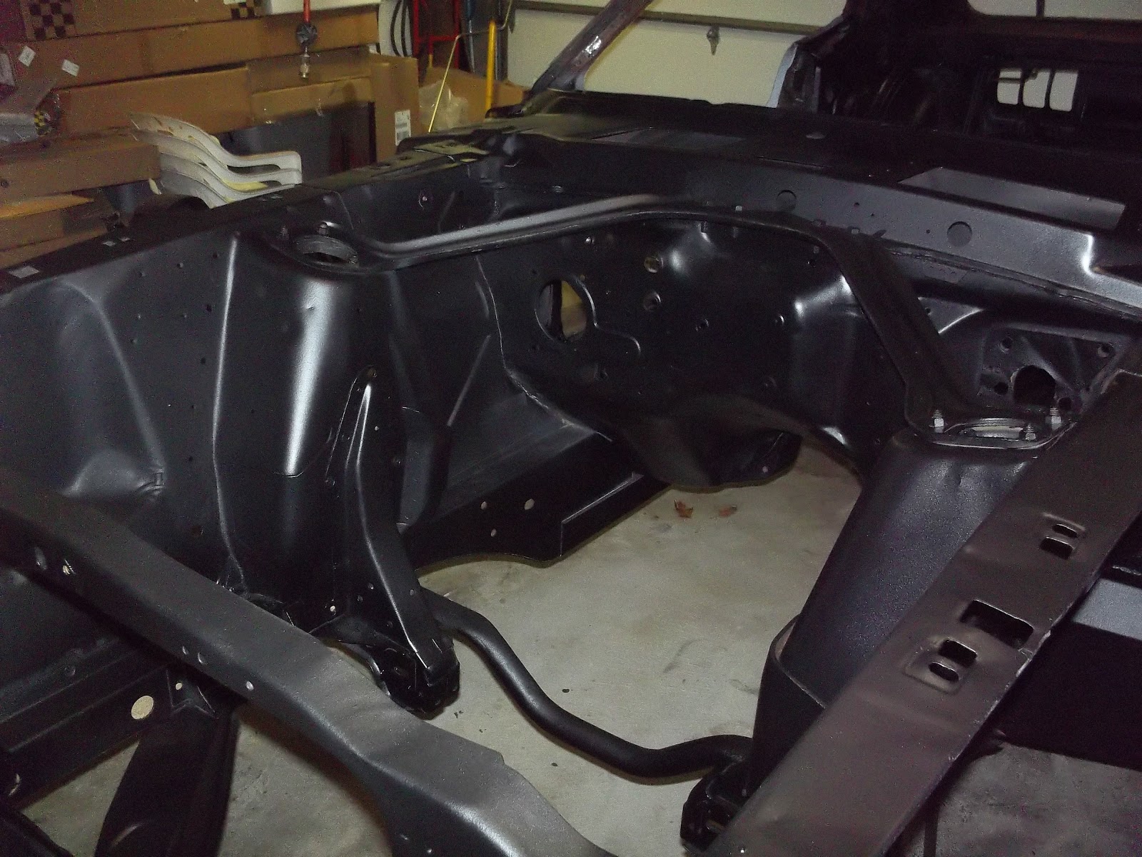 1969 Mustang Restoration: Pictures of the Painted Chassis