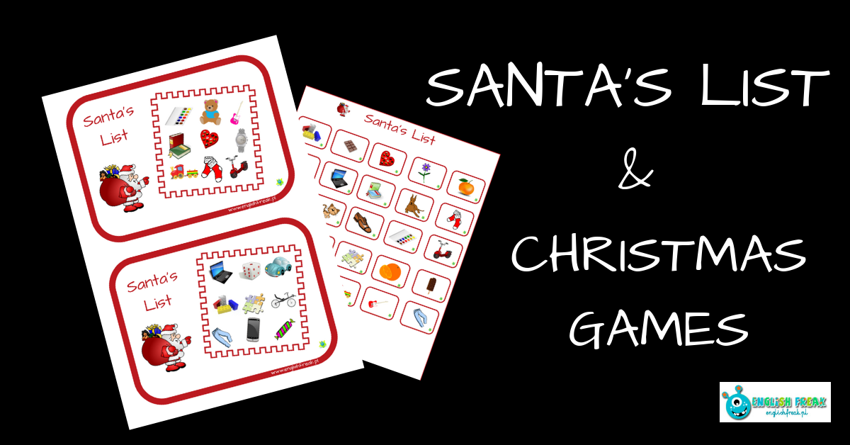 SANTA'S LIST AND CHRISTMAS GAMES (PRINTABLES) - English Freak ...