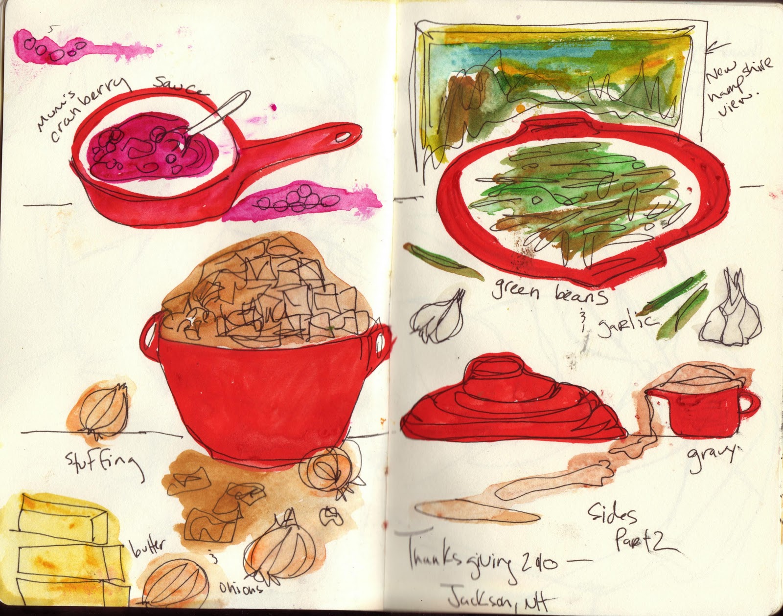 Eating & Drawing: Getting In The Thanksgiving Spirit, aka Cranberry ...