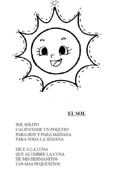 RECURSOS y ACTIVIDADES para Educación Infantil: Canción el SOL