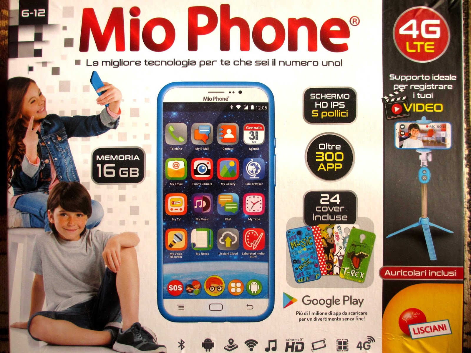 DI TUTTO UN PO': LISCIANI MIO PHONE 5' 4G-lte YOUTUBER