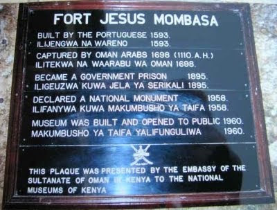 Swahilla: Fort Jesus (History of Mombasa)