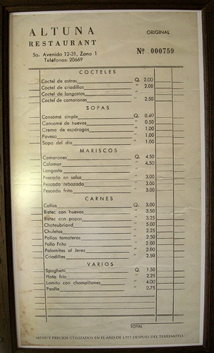 VICHEANDO: Restaurante Altuna- Ciudad de Guatemala