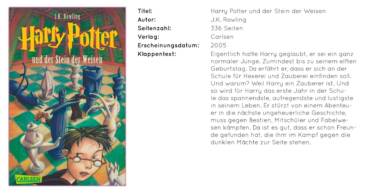 Harry Potter Und Der Stein Der Weisen Eine Buchbesprechung - Buch Lesen