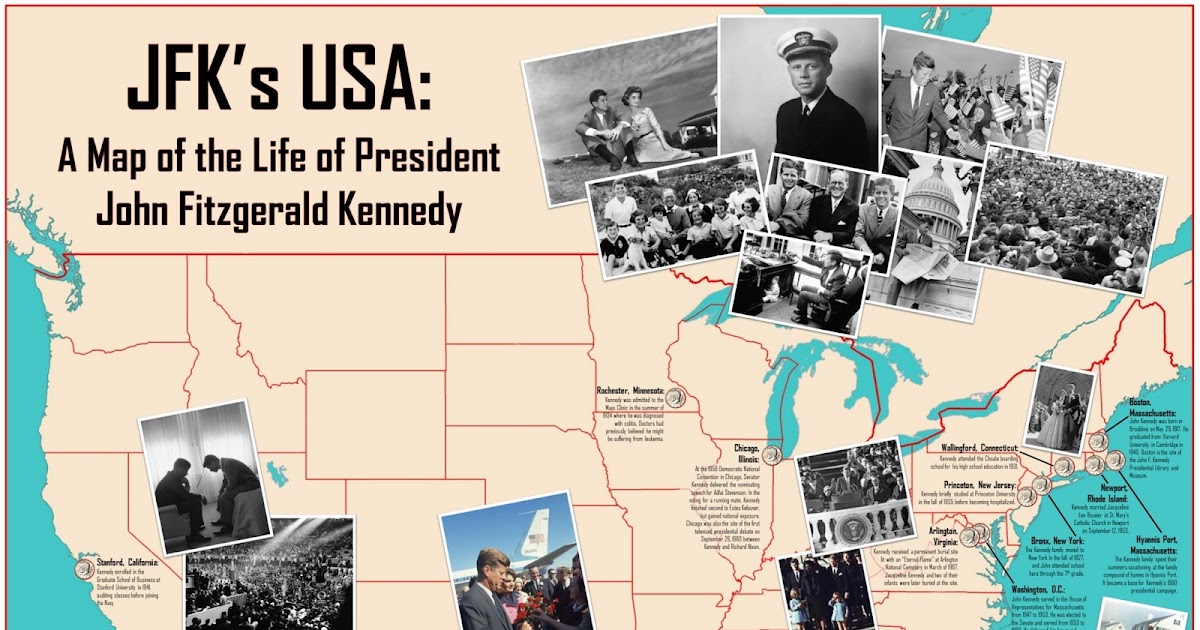 GIS Research and Map Collection: Map of the Life of President John F ...