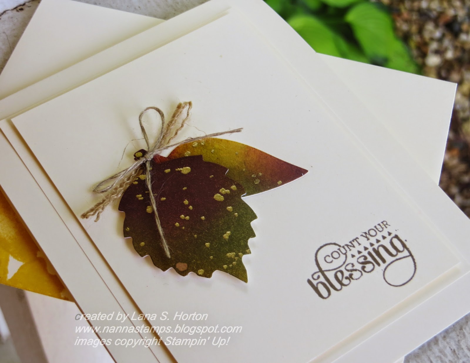 Stamping with Nanna: Simple Elegance Leaf Card