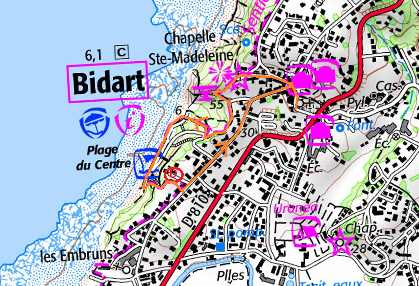 Bidart: le littoral.