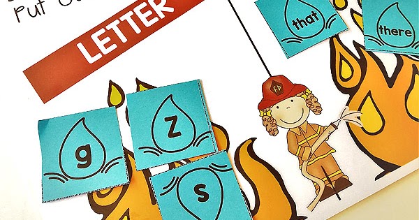 Firefighter Letter vs. Word Sorting | Totschooling - Toddler, Preschool ...