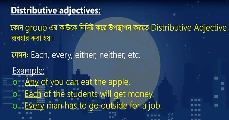 Distributive adjectives - English Grammar A To Z