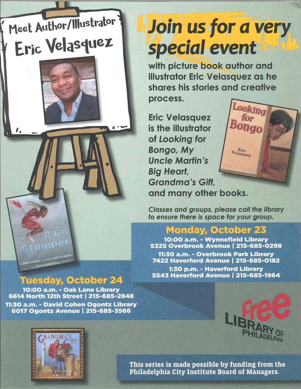Mr.Philly Librarian: Come Meet Author / Illustrator Eric Velasquez