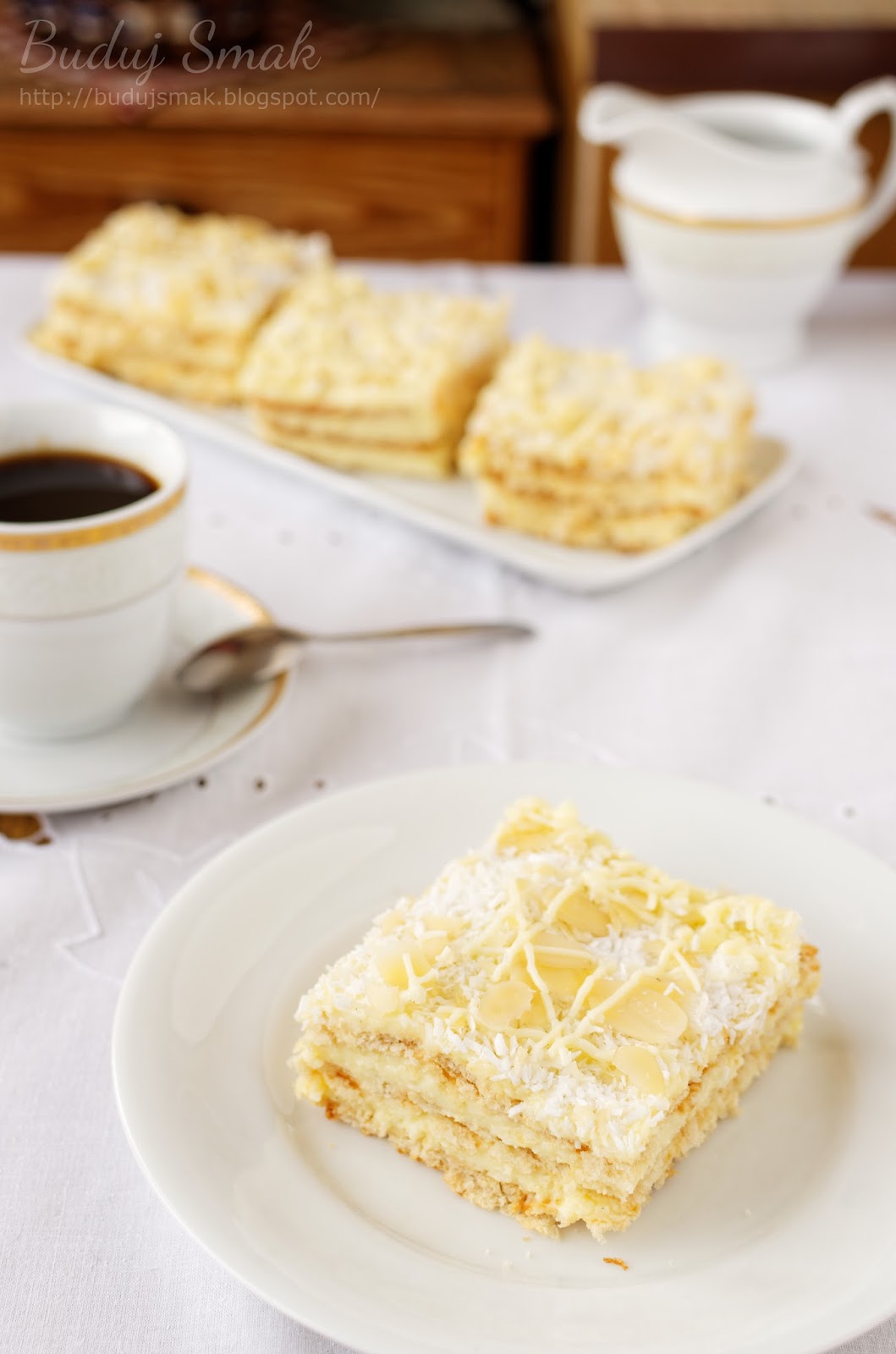 Buduj Smak: Ciasto kokosowe na krakersach - na dużą blachę