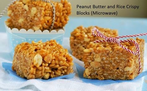 In en om die huis: Peanut Butter + Rice Krispies blocks