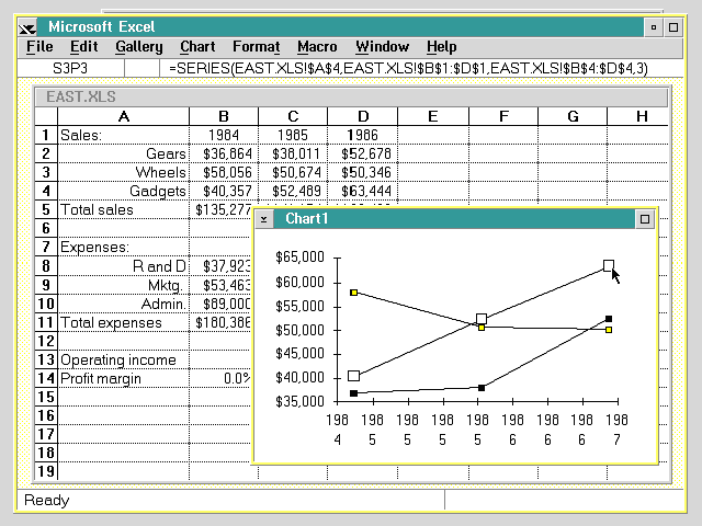 Excel In Your Office: Excel Versions : Excel 1.0 to 4.0