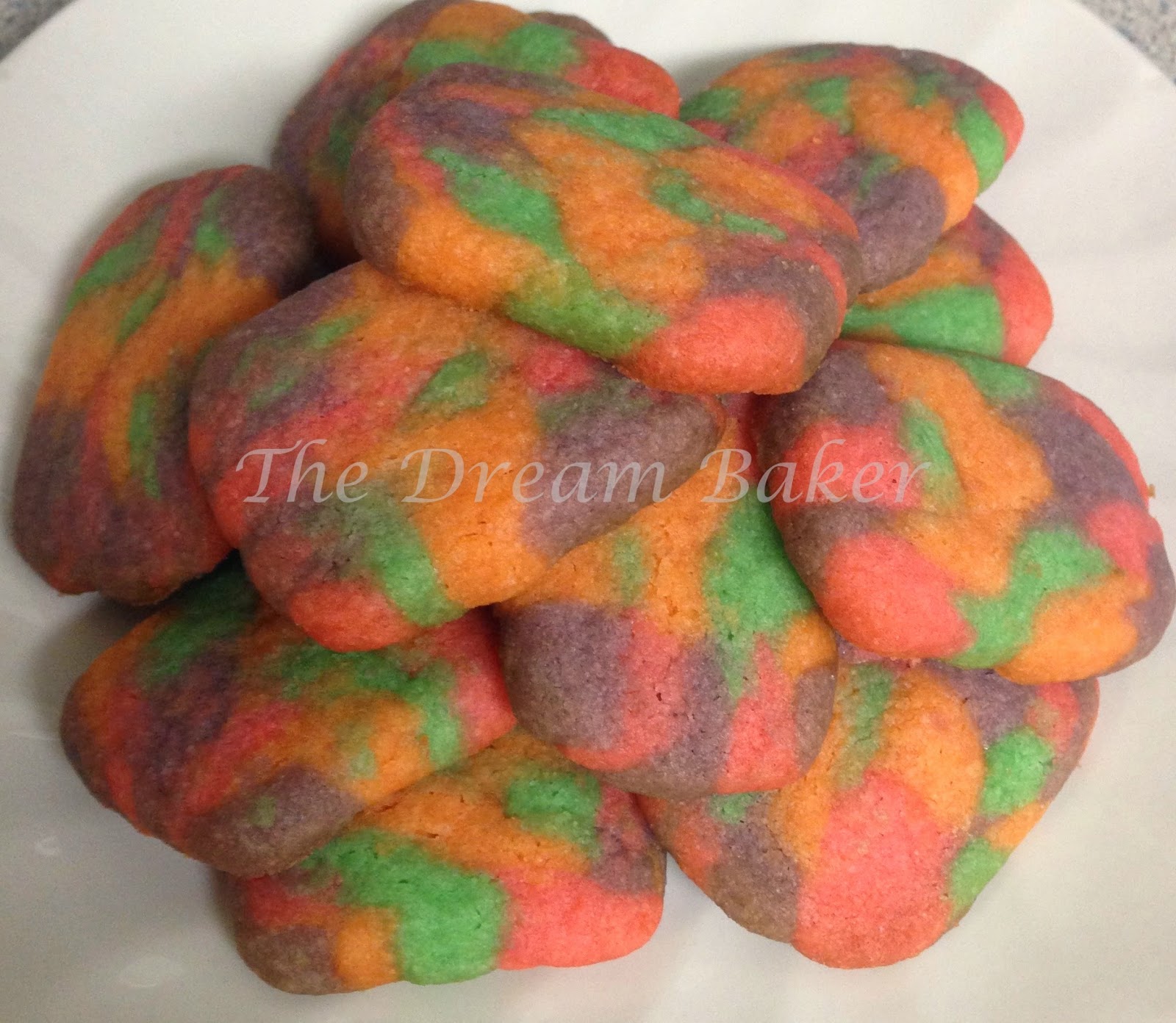 The Dream Baker...: Colourful Checkered Butter Cookies